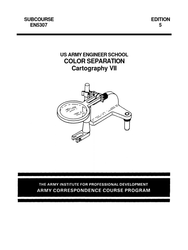 Army Engineer Cartography VII Color Separation | Cartography | Map