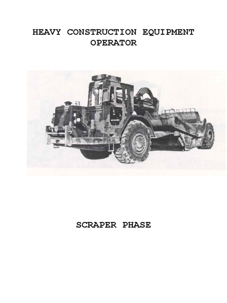 Motorized Scraper Operator's Guide | PDF | Tractor | Transmission ...