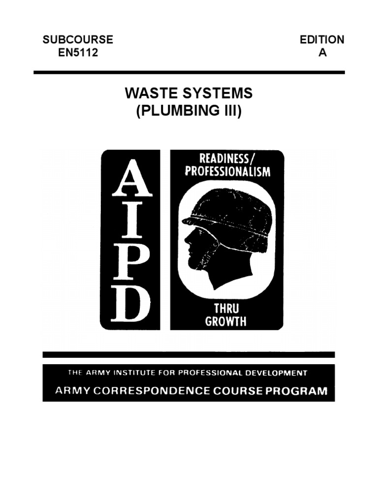 US Army Plumbing III Waste Systems | PDF