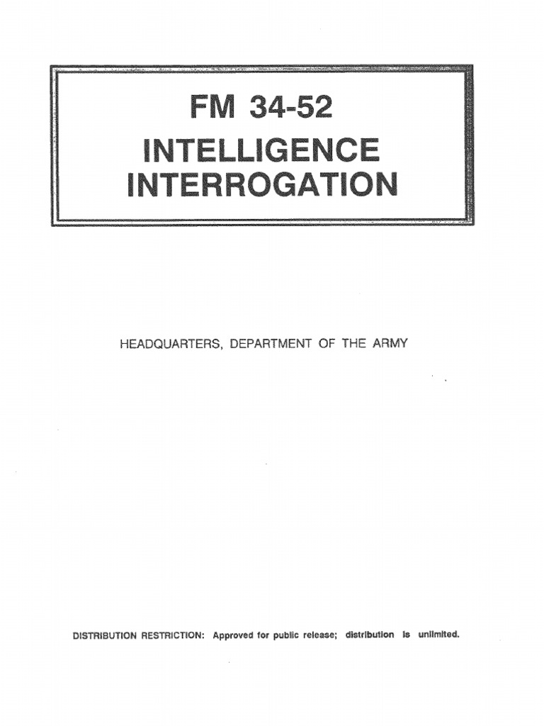 Army Intelligence Interrogation | PDF
