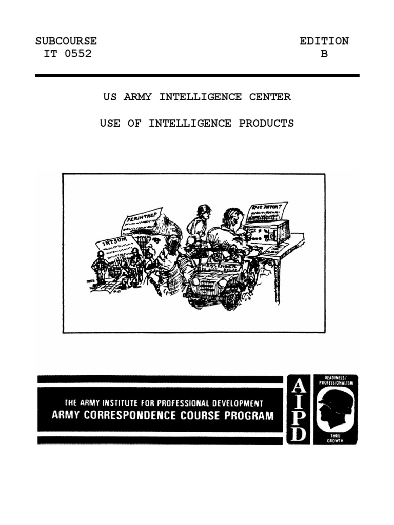 Army Use of Intelligence Products | PDF | Military Intelligence | Staff ...