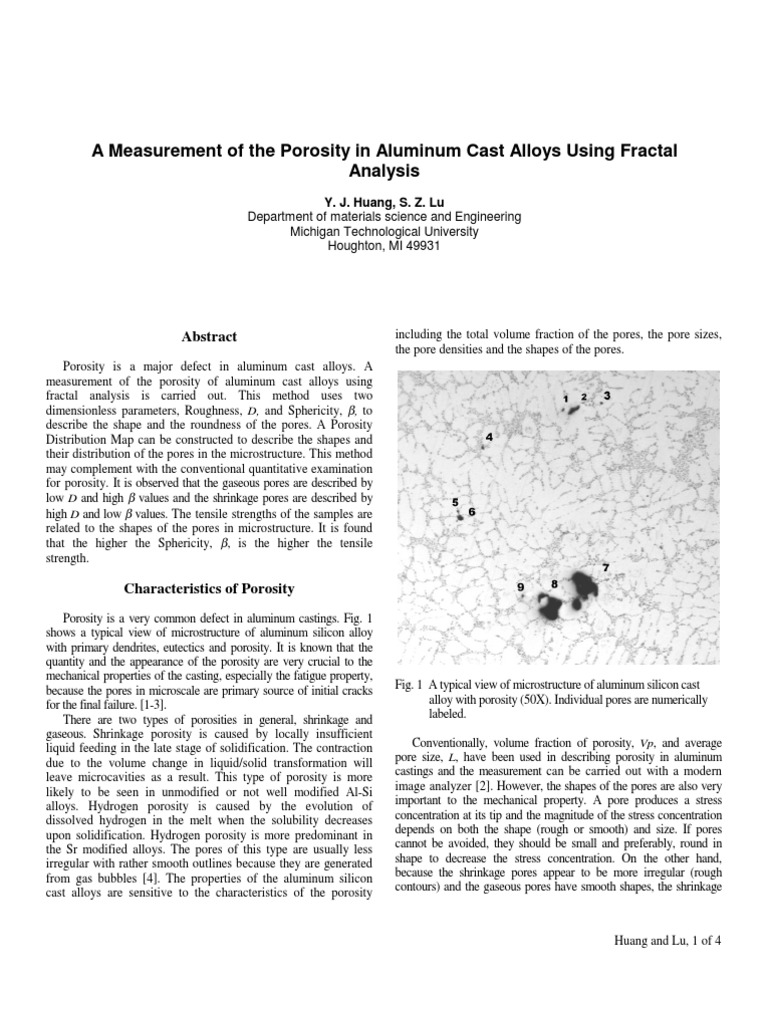 Al Casting Porosity | Porosity | Microstructure