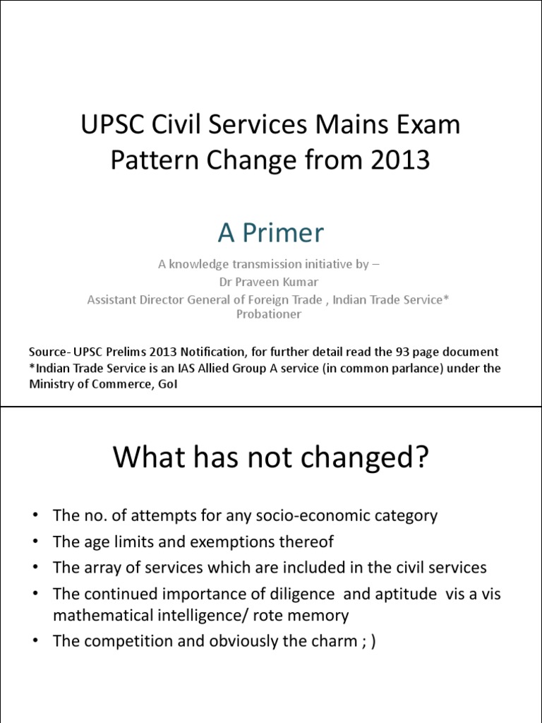 Indian Civil Services Pattern Change | PDF | Test (Assessment) | Cognition