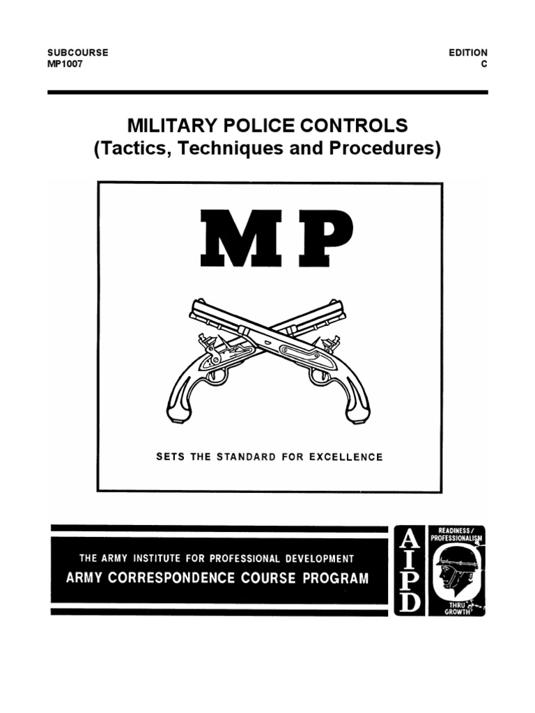 Army Military Police Tactics | PDF | Reconnaissance | Military Police