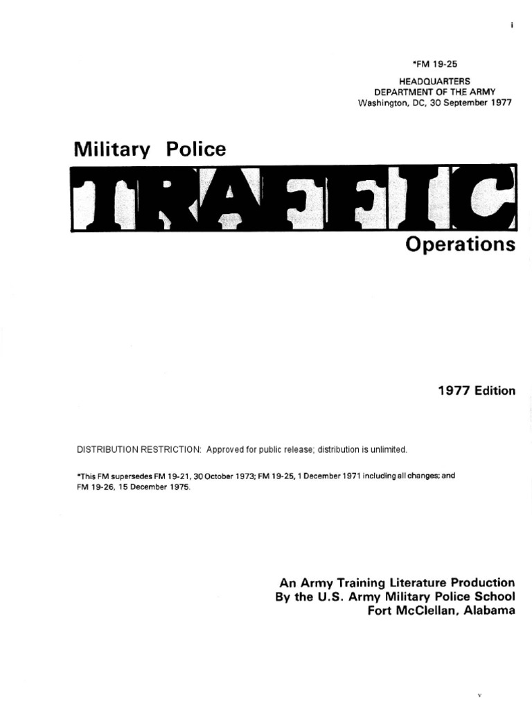 Army Military Police Traffic Operations | PDF | Military Police | Traffic