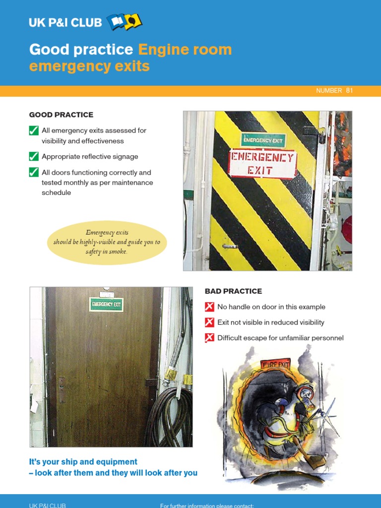 Good Practice: Engine Room Emergency Exits | PDF
