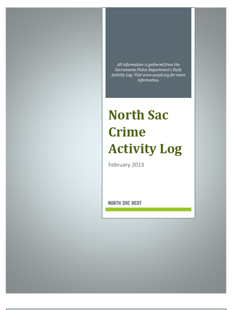 North Sac Crime Activity Log (February 2013) | PDF | Traffic Stop ...