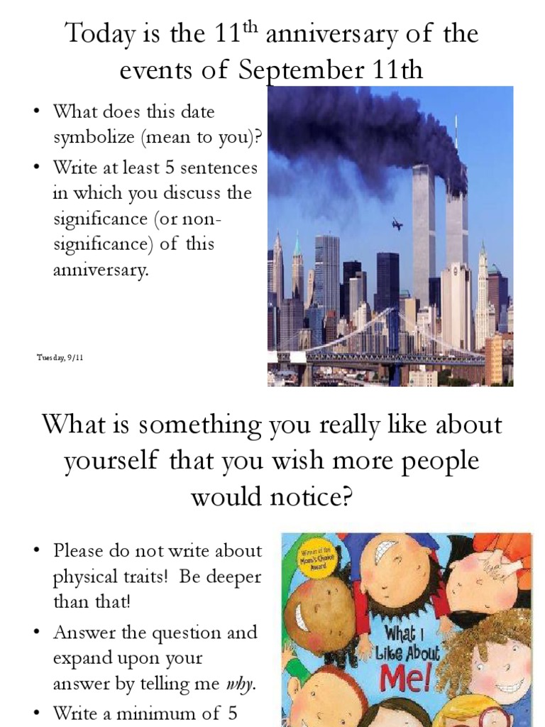 Today Is The 11 Anniversary of The Events of September 11th | PDF ...