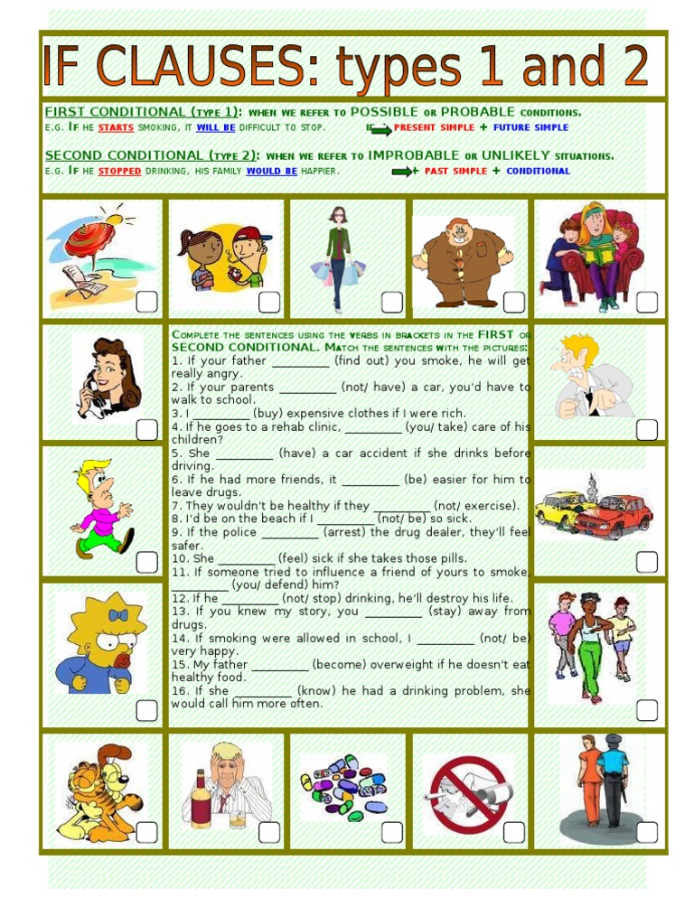 If Clauses Type 1 and 2 | PDF