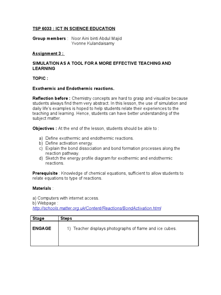 Lesson Plan | PDF | Chemical Reactions | Chemistry