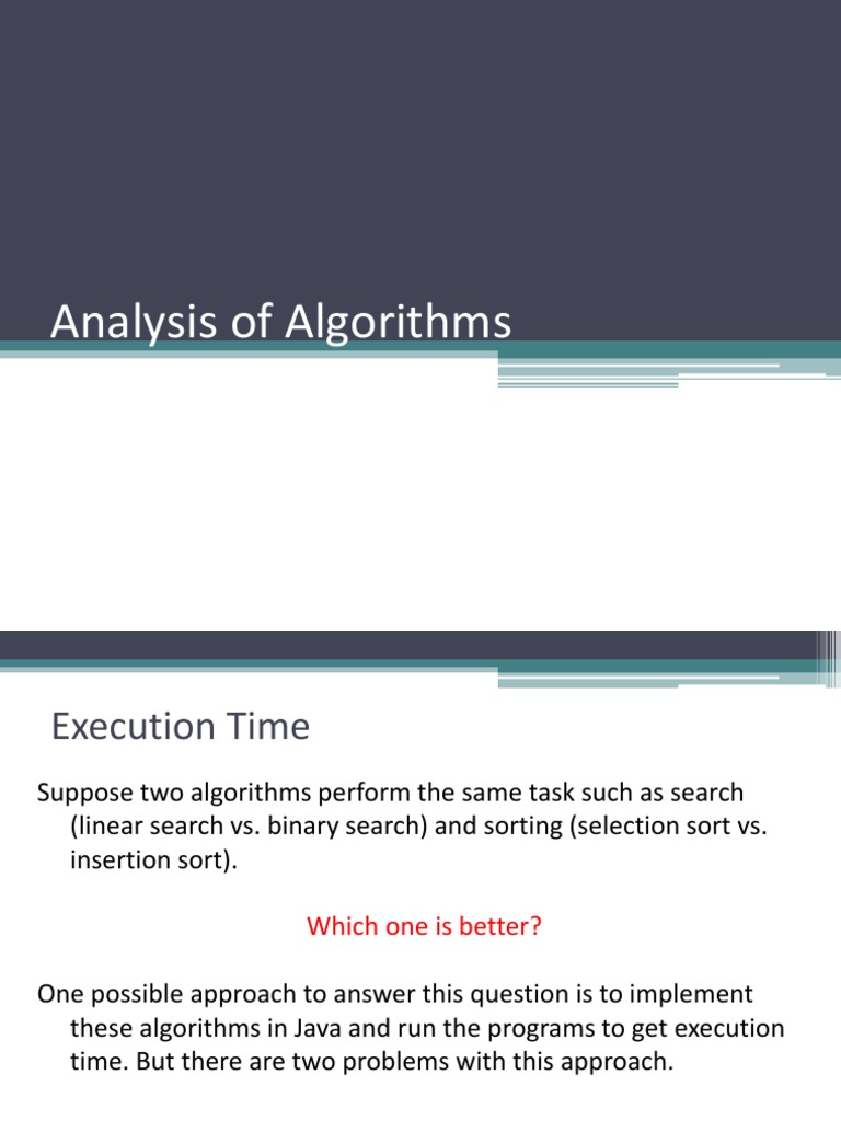05 Algorithm Analysis Pdf Time Complexity Theory Of Computation