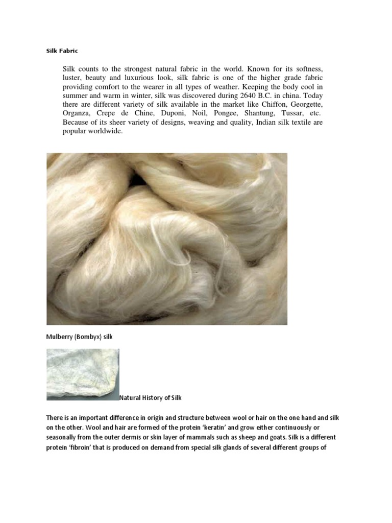 Silk | PDF | Silk | Yarn