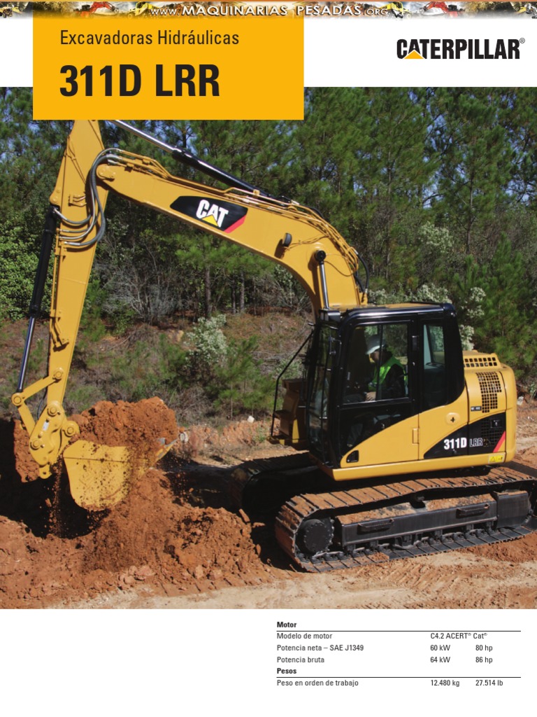 Catalogo Excavadora Hidraulica 311d Lrr Caterpillar | Herramientas | Pistón