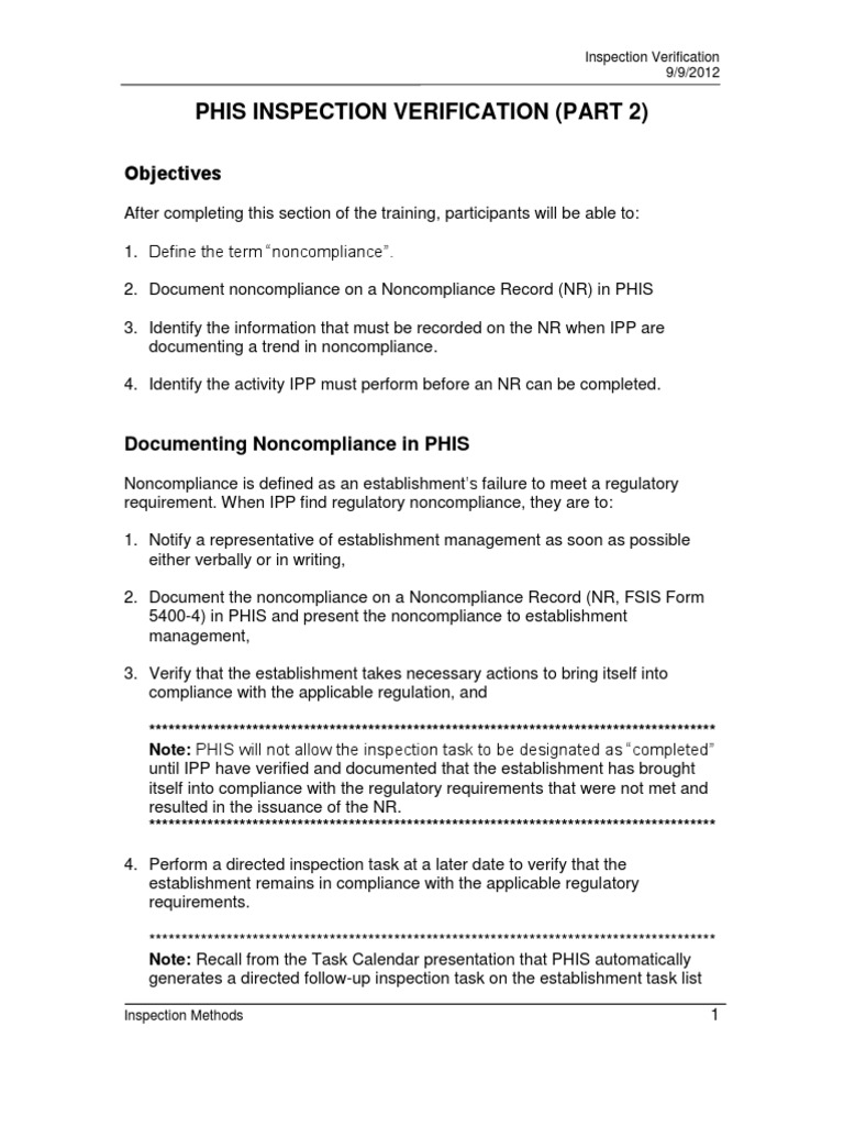 14 IM PHIS Inspection Ver Pt2 | PDF | Authentication | Hazard Analysis ...
