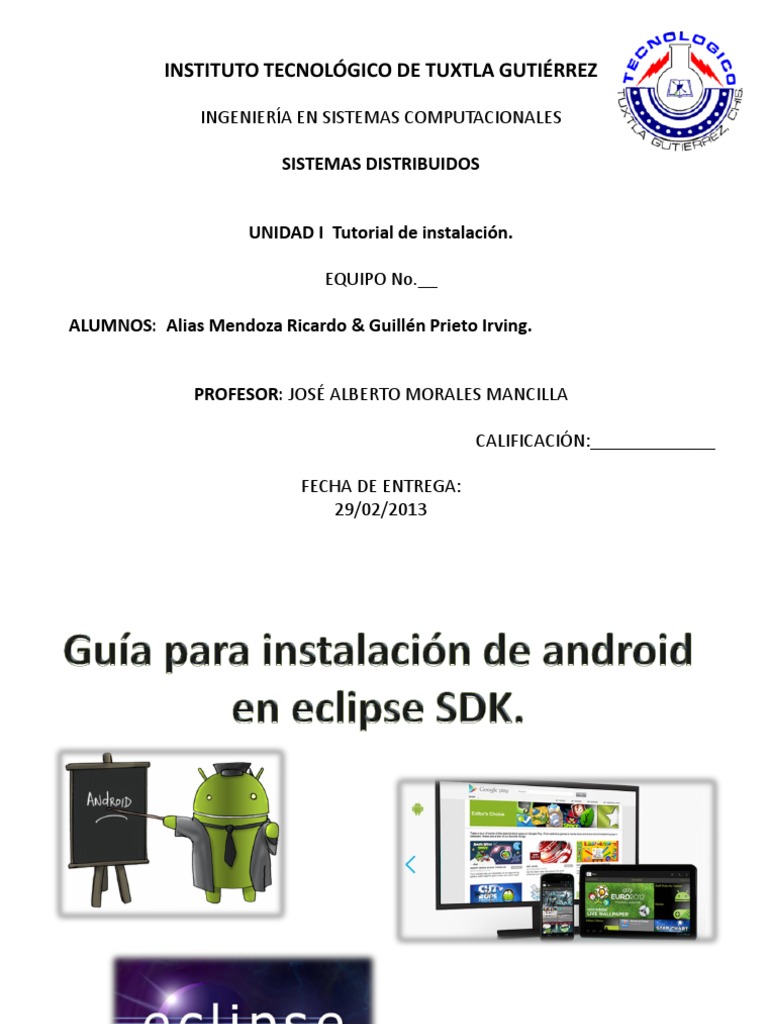 SDK Android | Descargar gratis PDF | Eclipse (software) | Kit de desarrollo de software