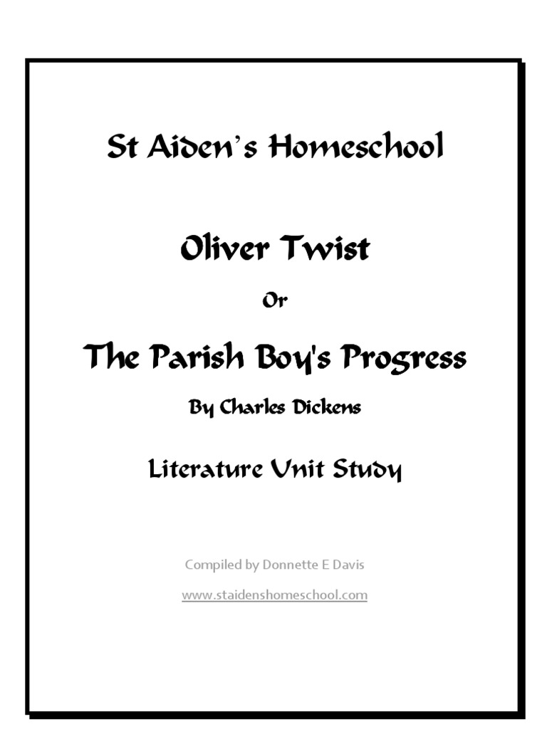 Oliver Twist Literature Unit Study Guide | PDF | Oliver Twist