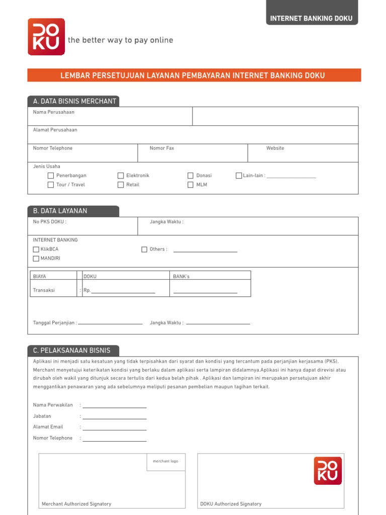 DOKU Form Rev2 | Download Free PDF | Visa Inc. | Master Card