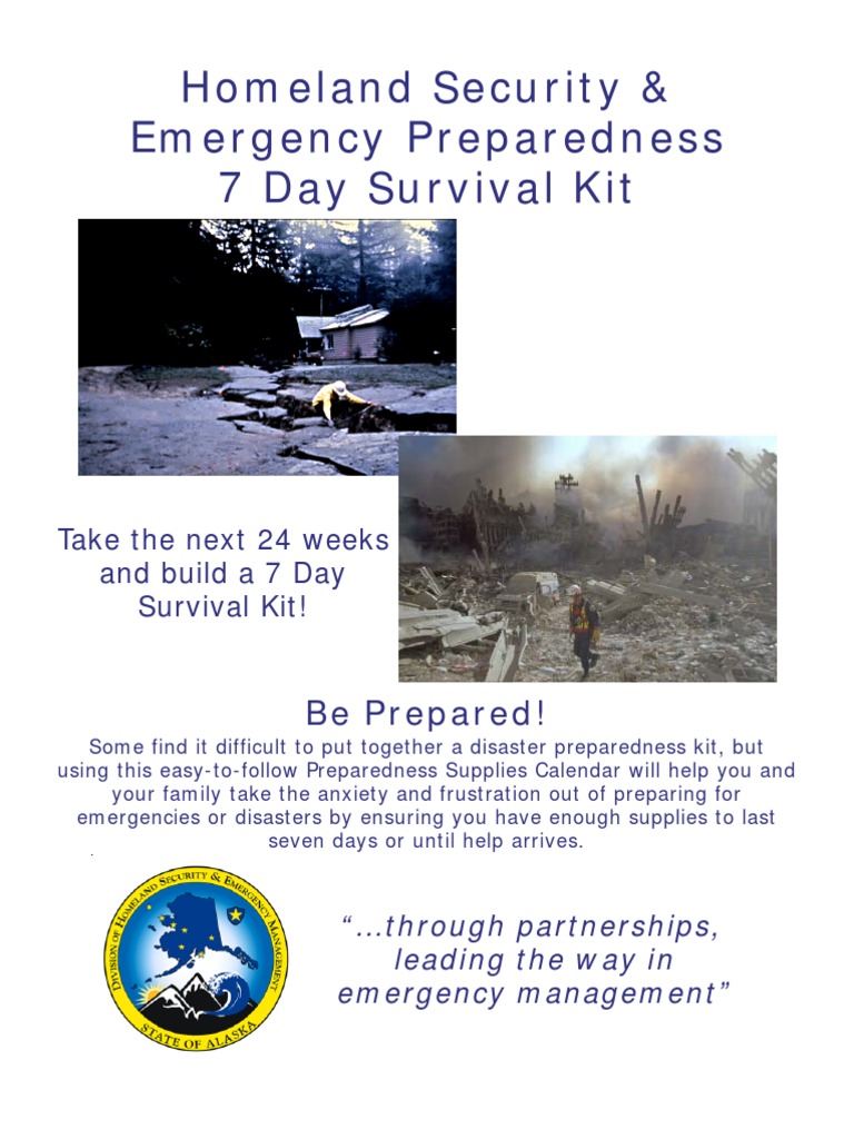 FEMA Emergency Disaster Preparedness Survival - 7 - Day - Supply ...