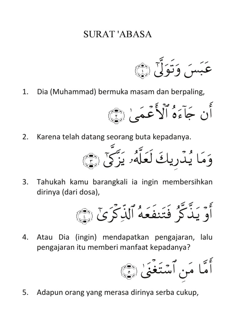 Surat 'Abasa | PDF