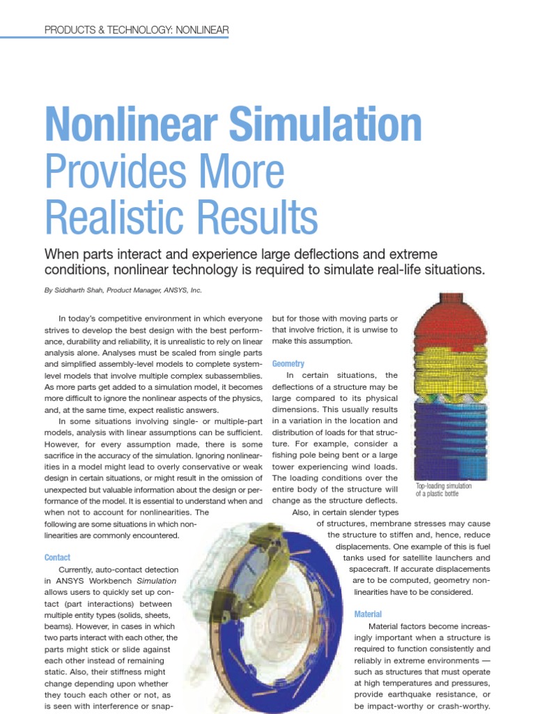 Nonlinear Simulation | PDF | Simulation | Deformation (Engineering)