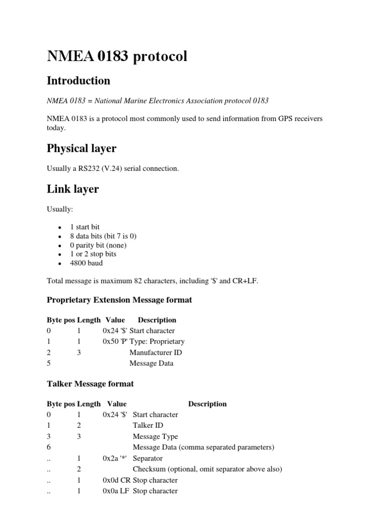 Nmea 0183 | PDF