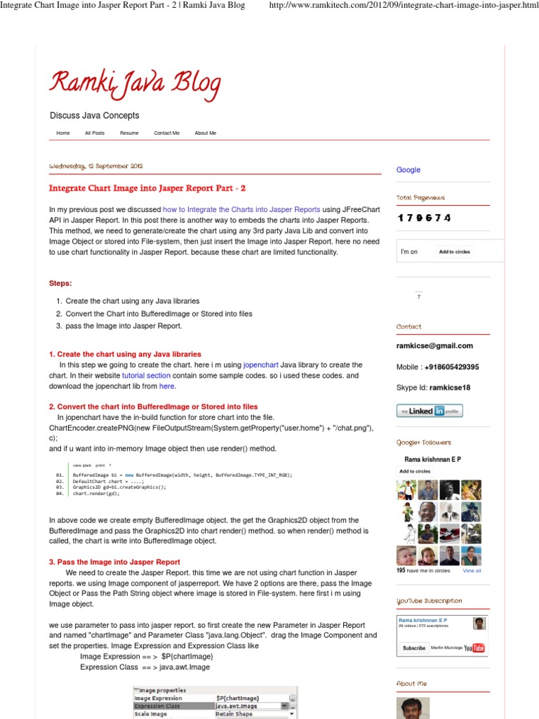 Integrate Chart Image Into Jasper Report Part - 2 - Ramki Java Blog | PDF | Java (Programming ...
