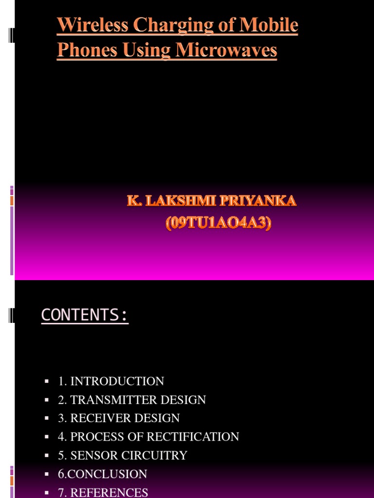 Microwave Charging for Mobile Phones | PDF | Microwave ...