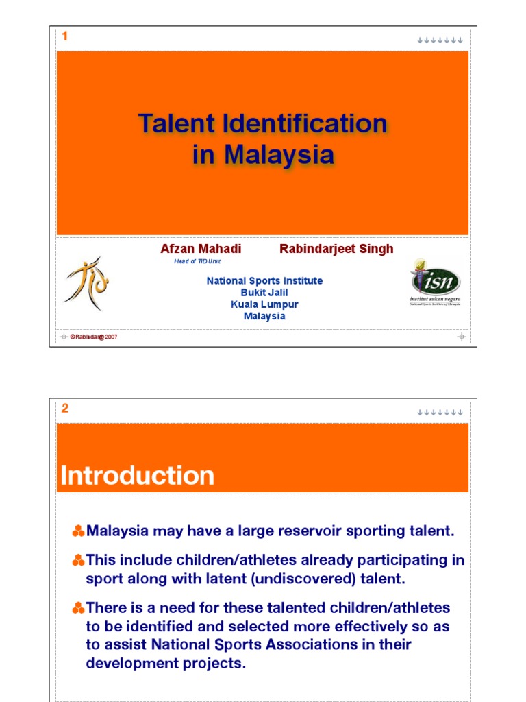 Talent Identification in Malaysia | PDF | Physical Education | Gymnastics