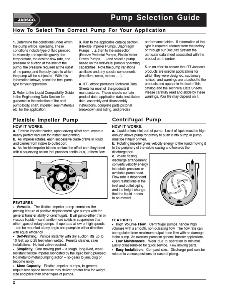 Pump Selection Guide | PDF | Pump | Machines
