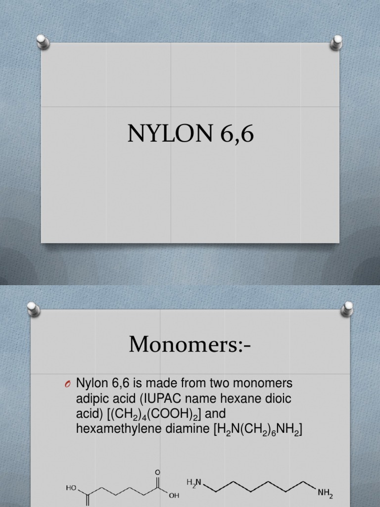 Nylon 6,6 | PDF | Nylon | Polymerization