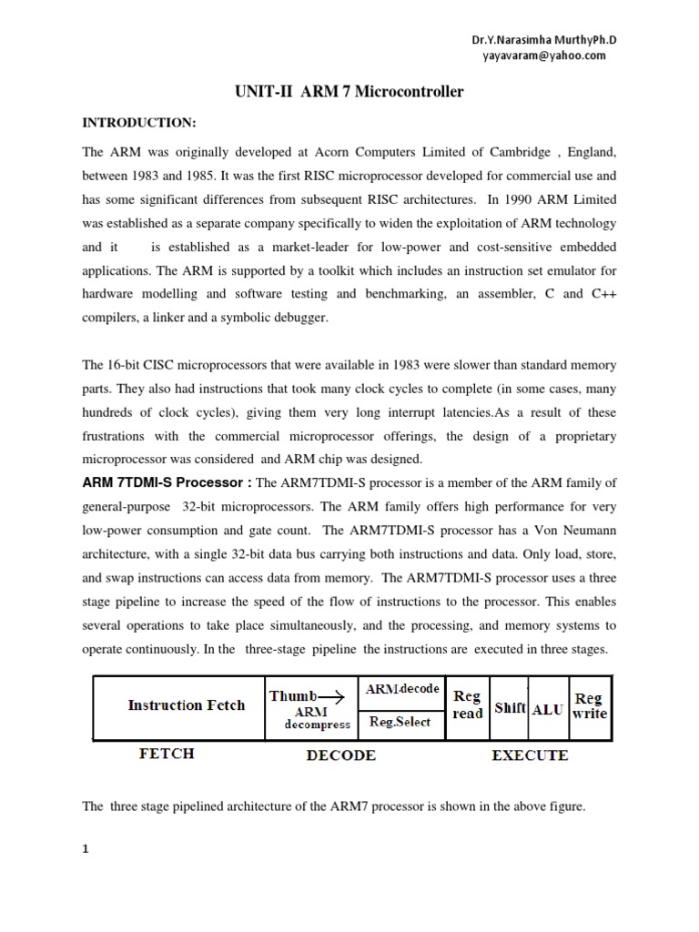 Arm 7 Architecture | PDF | Arm Architecture | Instruction Set
