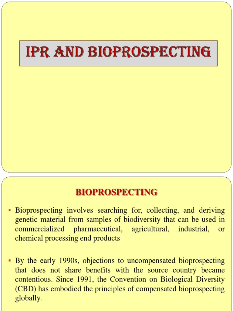 IPR and Bioprospecting | PDF | Traditional Knowledge | Biodiversity