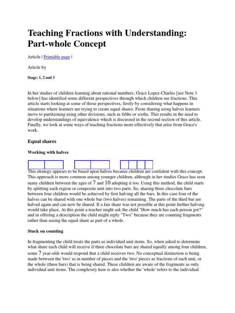 Teaching Fractions With Understanding | PDF | Fraction (Mathematics ...