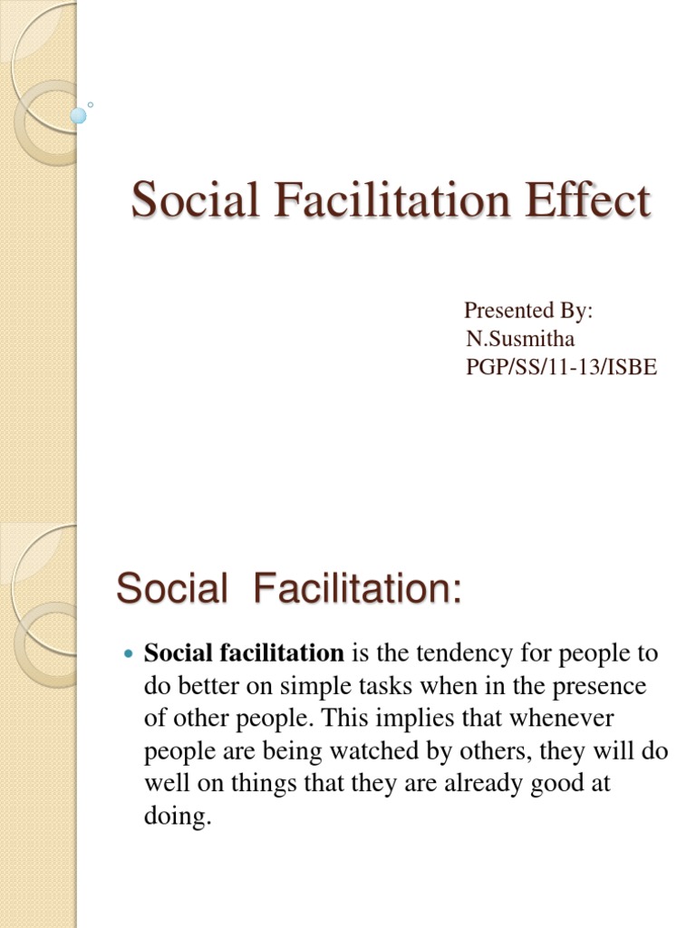 Social Facilitation in group dynamics | Applied Psychology ...