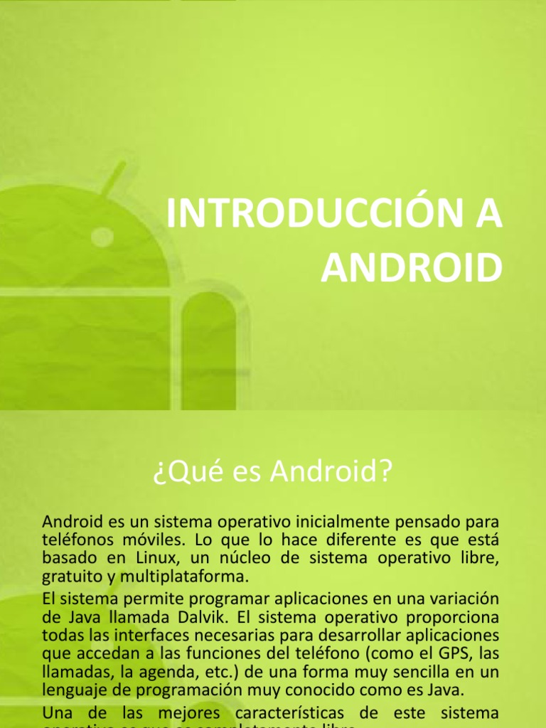 Introducción completa al sistema operativo Android: sus componentes ...