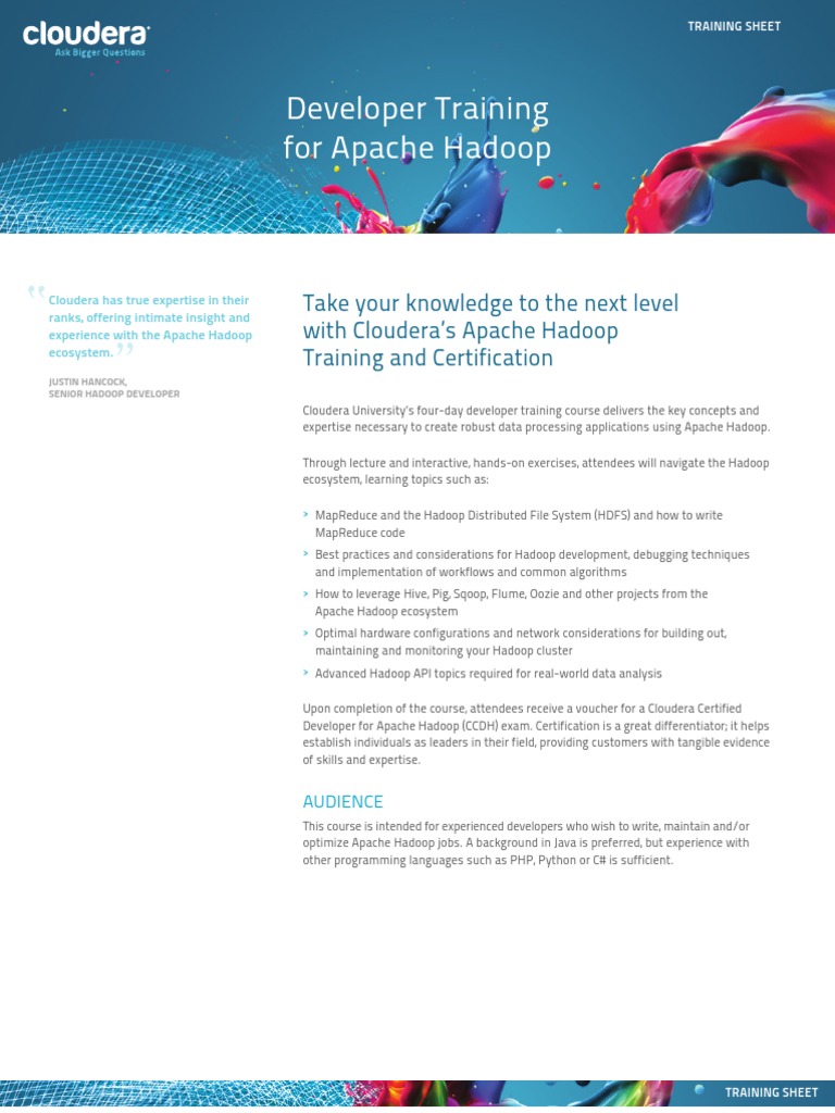 Cloudera Developer Training For Apache Hadoop v2 | PDF | Apache Hadoop | Map Reduce