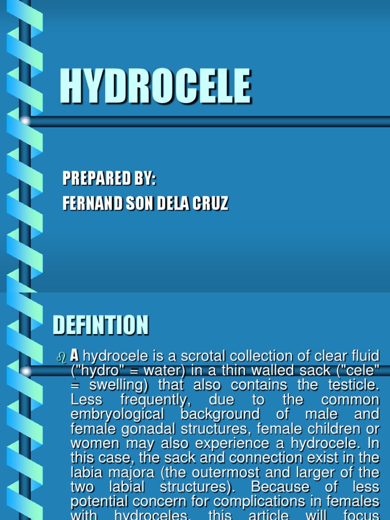 Hydrocele | PDF | Medicine | Clinical Medicine