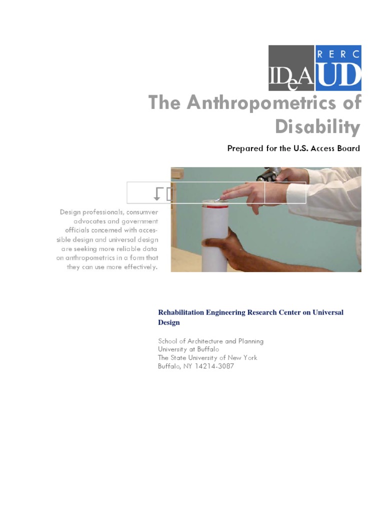 The Anthropometrics of Disability | PDF | Anthropometry | Wheelchair