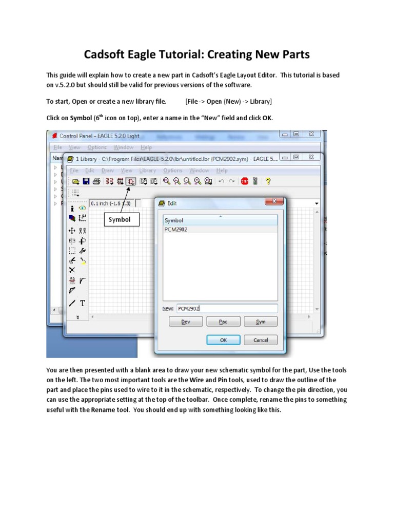 Eagle Footprint Tutorial | PDF | Printed Circuit Board | Library ...