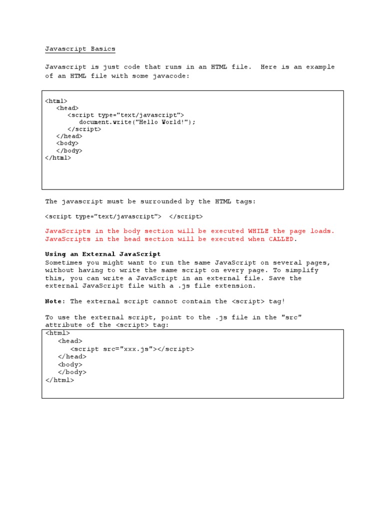 Javascript Basicsdocx Java Script Control Flow 1544