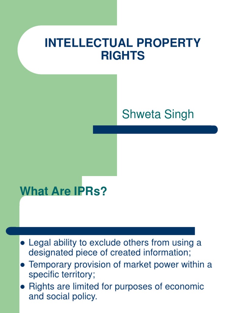 Intellectual Property Rights | PDF | Intellectual Property | Private Law