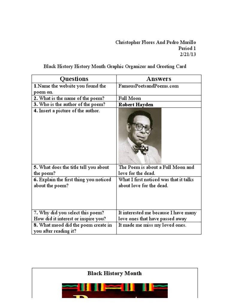 Questions Answers: Black History Month | PDF