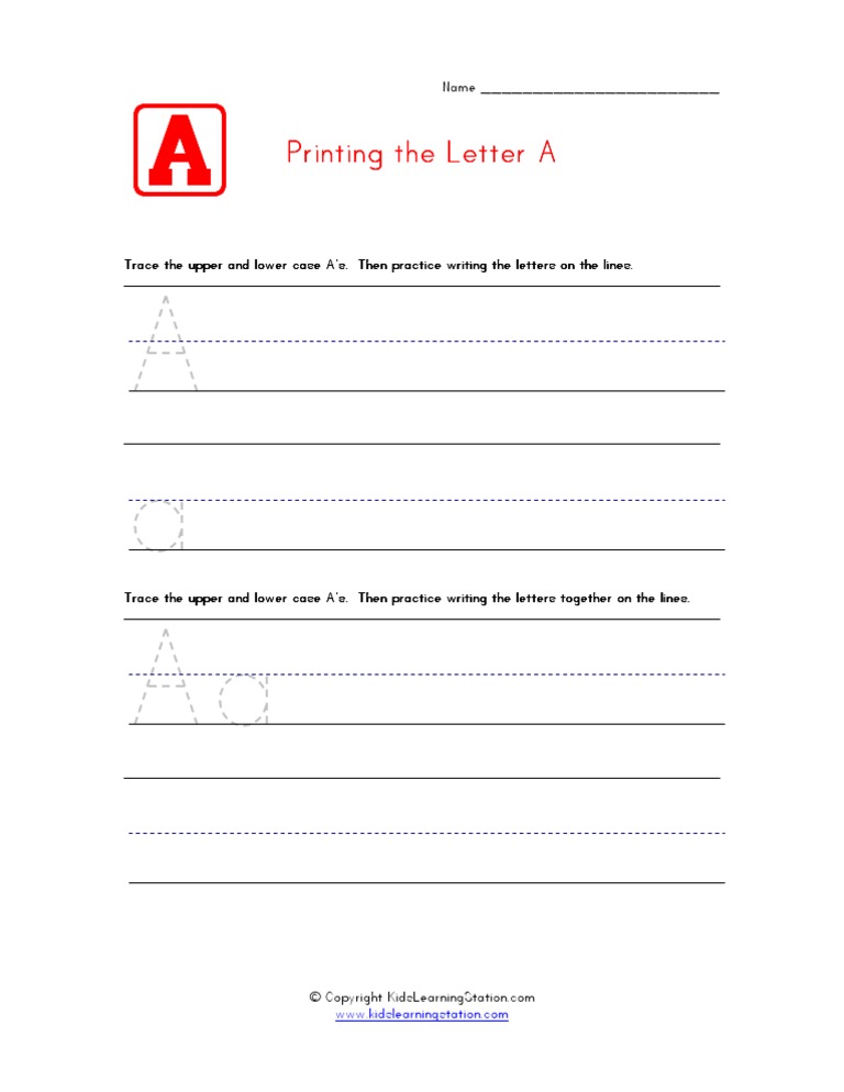 Alphabet Worksheet Letter A | PDF | Poetry