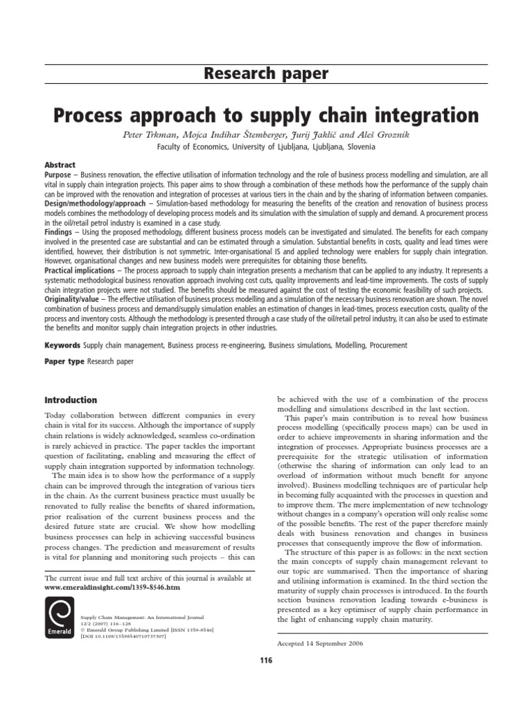 Process Approach | PDF | Supply Chain Management | Business Process
