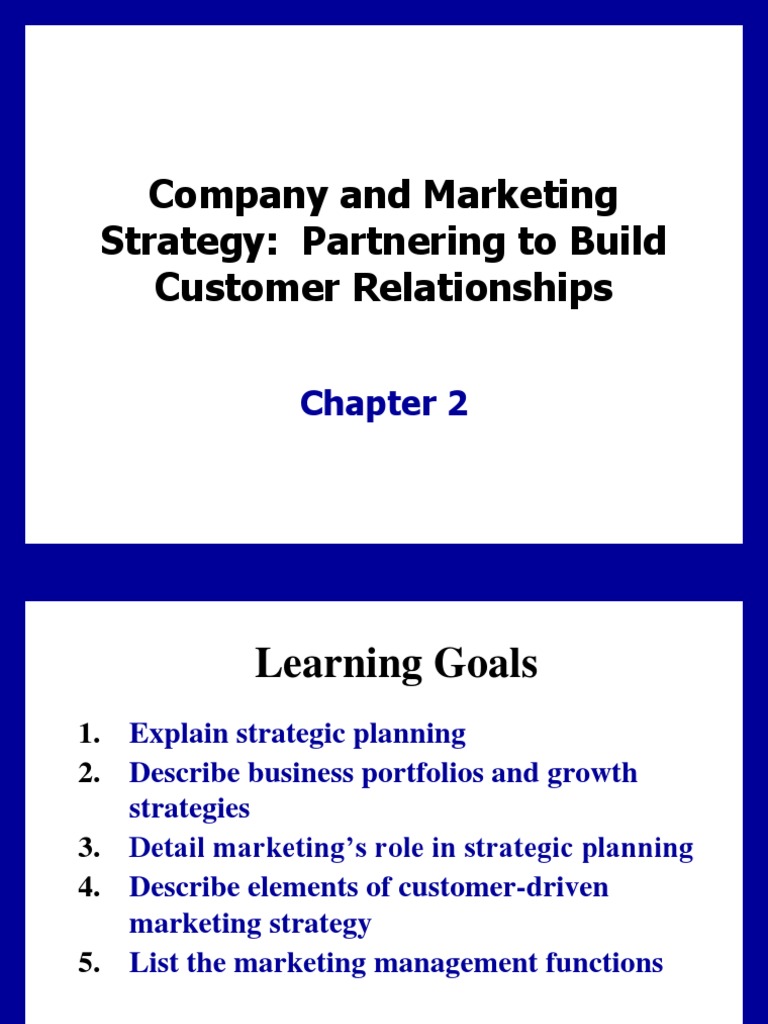 Marketing Chapter 2 | PDF | Strategic Management | Strategic Planning