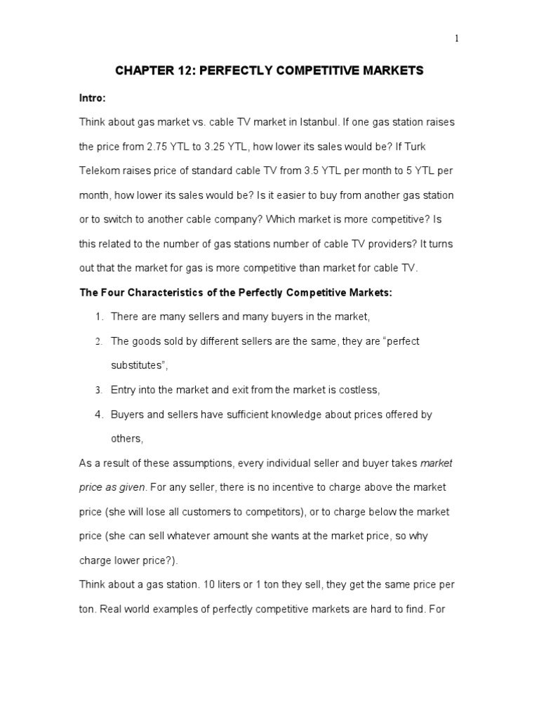 Perfect Competition | PDF | Perfect Competition | Supply (Economics)