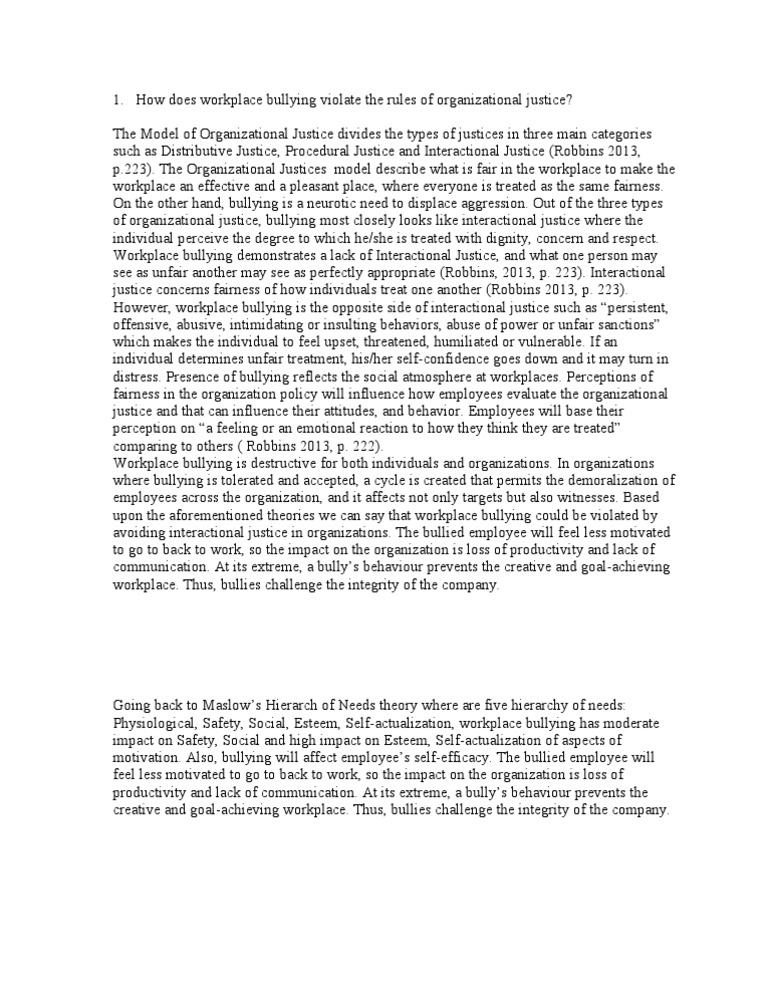Case Study 4 | PDF | Bullying | Workplace Bullying