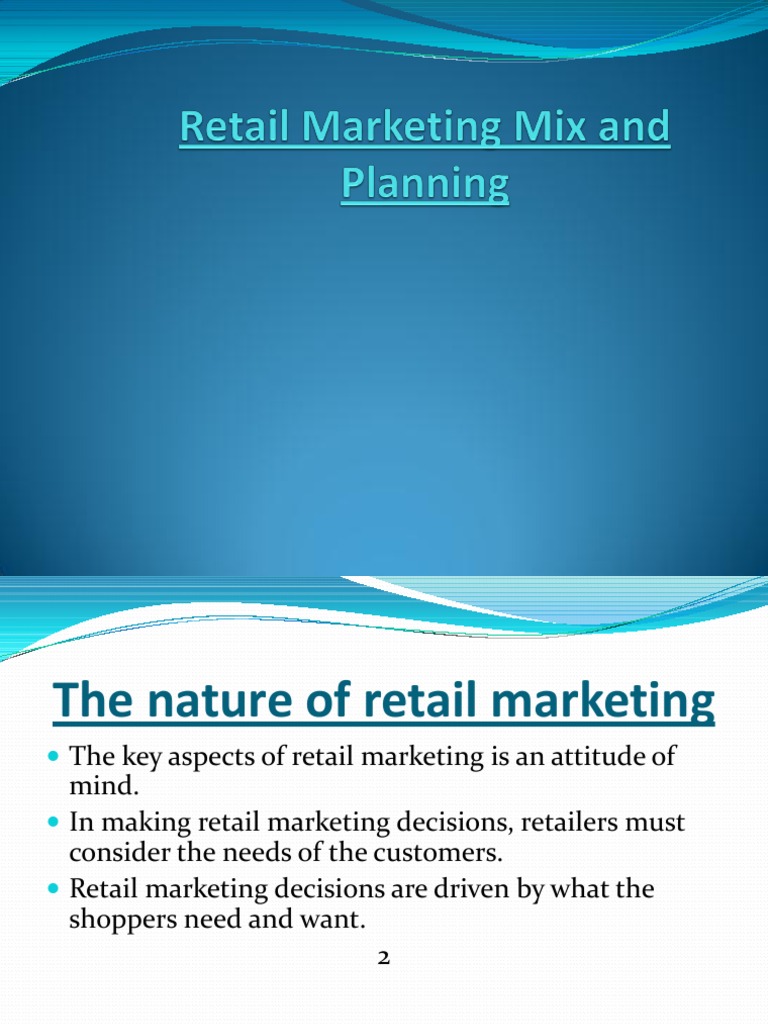 Understanding Retail Marketing Mix | PDF