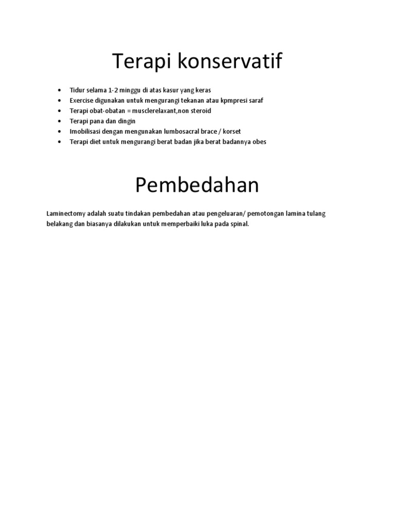 Terapi Konservatif | PDF