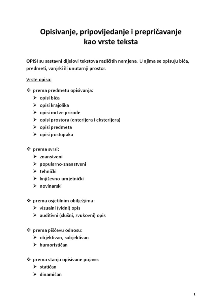 Opisivanje | PDF